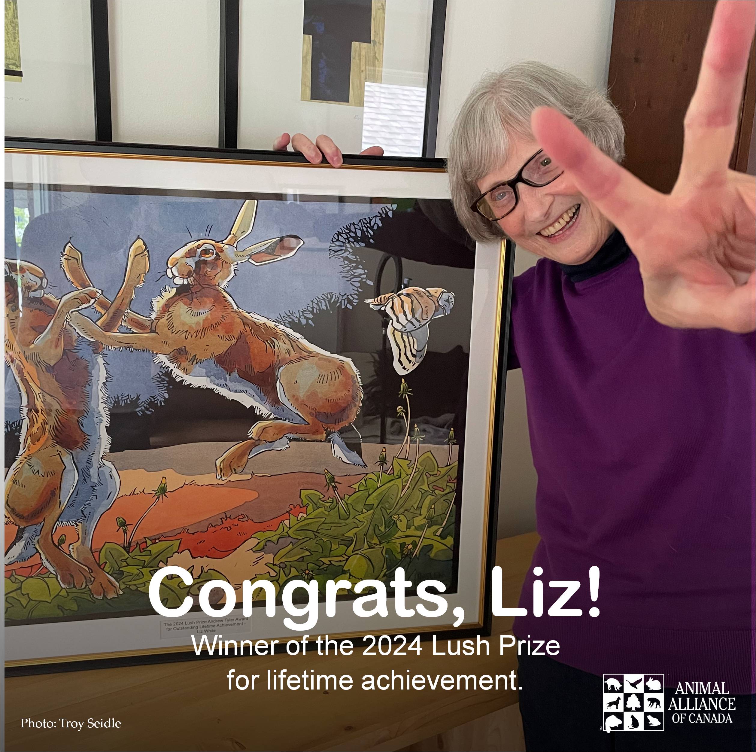 Congratulations to our incredible, Liz White! - Animal Alliance of Canada